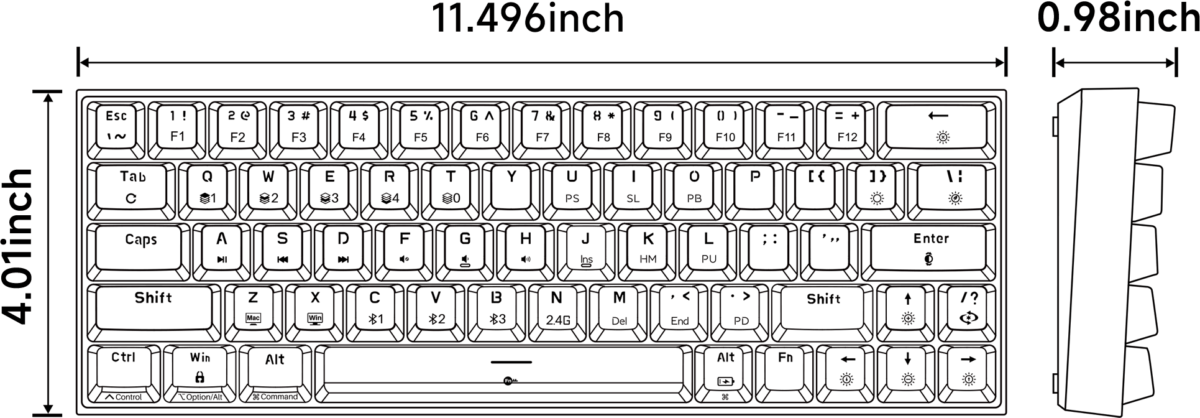 TMKB T63 Wireless Mechanical Keyboard - Kemove Mechanical Keyboard